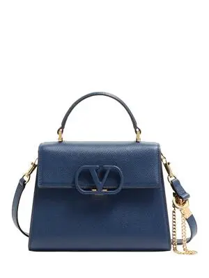 Valentino Garavani Small Leather Vsling Top-handle Bag - Grey