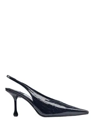 JIMMY CHOO Isa Embossed Leather Slingback Pumps - Blue