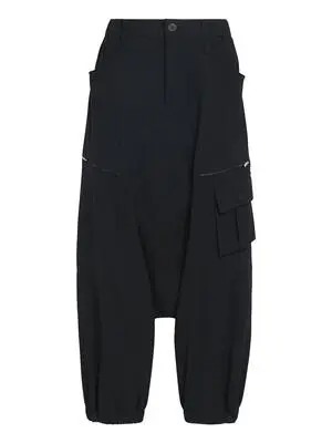 Issey Miyake Wide Leg Cargo Pants - Black