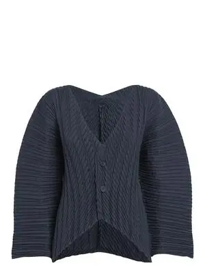 Issey Miyake Unfurling Pleats Cardigan - Blue