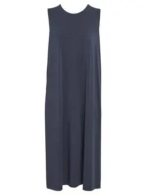 Issey Miyake Drape Jersey Sleeveless Midi Dress - Blue
