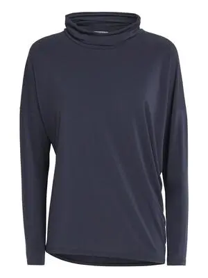 Issey Miyake Drape Jersey Long Sleeve Top - Blue