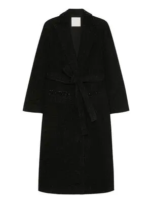 Marina Rinaldi Longline Belted Coat - Black