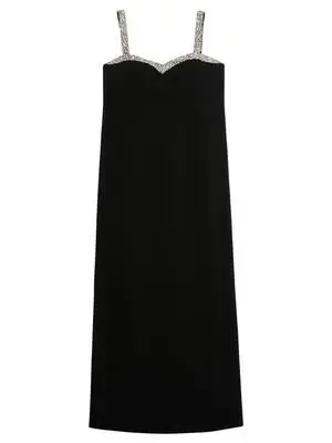 Marina Rinaldi Crystal-embellished Maxi Dress - Black