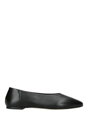 TOTEME Leather Slip Ballet Flats - Black