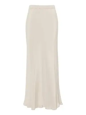 Max Mara Silk Maxi Skirt - Grey