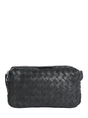 Officine Creative Woven Leather Armour 014 Wash Bag - Black