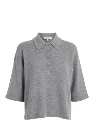 FRAME Cashmere The Academy Polo Shirt - Grey