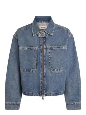 AGOLDE Croydon Relaxed Fit Zip-up Denim Jacket - Blue