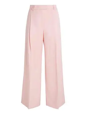 La DoubleJ Virgin Wool Straight Leg Trousers - Pink