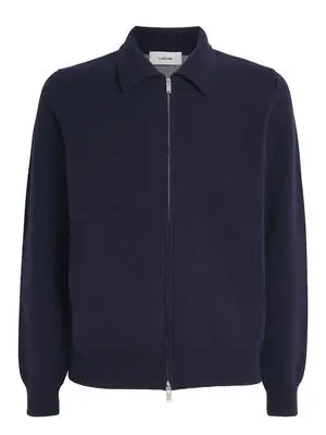 LARDINI Wool-blend Zip-up Overshirt