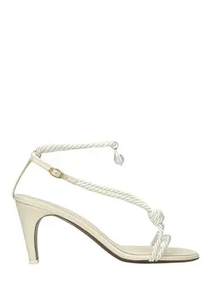 NEOUS Leather And Rope Heeled Sandals - Beige