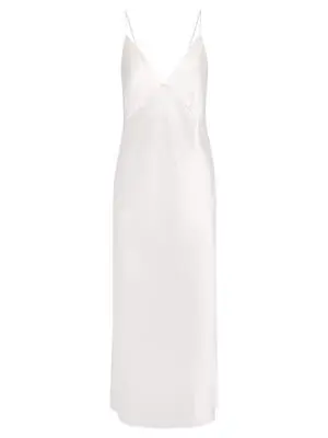 Olivia Von Halle Silk Issa Slip Dress - White