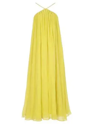 Staud Halterneck Maxi Dress - Yellow
