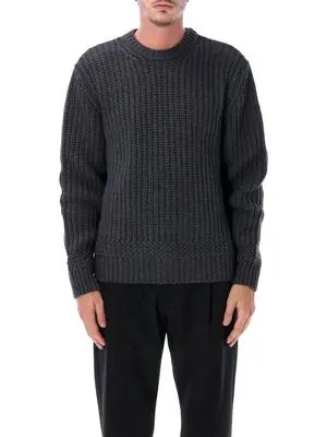 A.P.C. Chunky Ribbed Crewneck Sweater In Recycled Wool