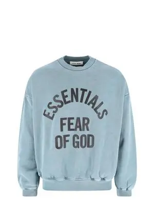 Fear Of God Fear Of God Essentials Logo Mock Neck Sweatshirt Blue