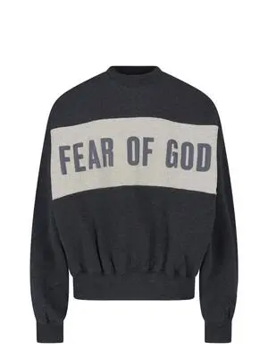 Fear Of God Fear Of God Essentials Logo Mock Neck Sweatshirt Grey