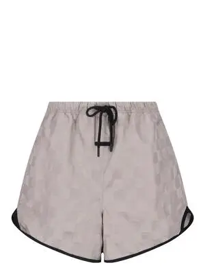Fear Of God Nylon Checkered Drawstring Shorts - Grey