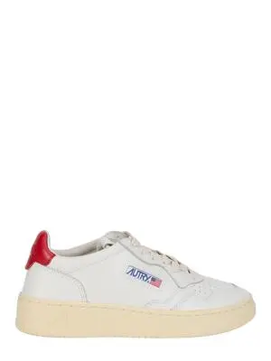 AUTRY AUTRY High-Sole Leather Sneakers With Contrast Heel Detail White