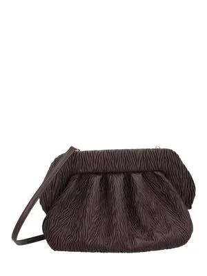 THEMOIRE Ruched Shoulder Bag - Brown