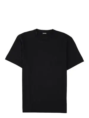 Zegna Cotton Crewneck T-shirt - Black