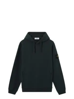 Stone Island Inspired Cotton Half-zip Sweatshirt With Ribbed Trims - Verde