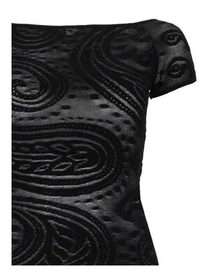 Etro ETRO Sheer Jacquard Short-Sleeve Top Multicolour
