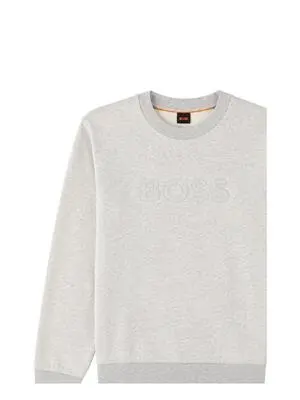BOSS Cotton Crewneck Sweatshirt - Grey