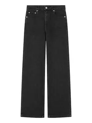 Rick Owens RICK OWENS DRKSHDW Wide-Leg Cotton-Blend Jeans Black