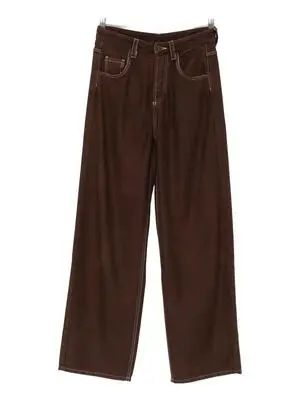UMA WANG Phyllis Wool Blend Trousers - Brown