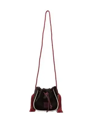 FORTE_FORTE My Pepita Leather Bucket Bag - Red