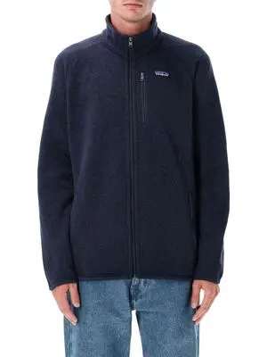 Patagonia Recycled Polyester Full-zip Fleece Jacket With High Neck - Navy