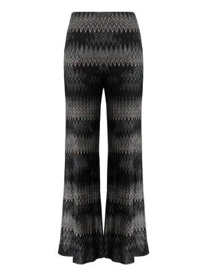 MISSONI Missoni Viscose Lamé Chevron Palazzo Trousers