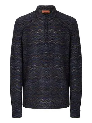 Missoni Cashmere And Viscose Knit Shirt - Blue