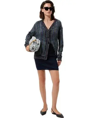 MISSONI Missoni Oversized Striped Wool And Viscose Cardigan