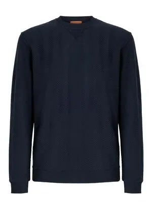 Missoni Chevron Cotton And Viscose Crewneck Sweatshirt - Blue
