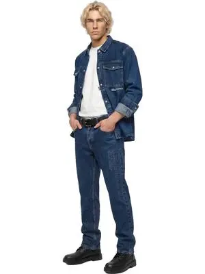 KL JEANS Jeans Straight-leg Logo Denim Jeans - Visual Washed Blue
