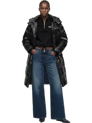 KL JEANS Jeans Long Shiny Puffer Jacket - Black