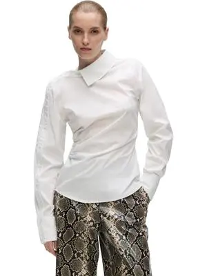 Karl Lagerfeld Asymmetric Button Shirt - White