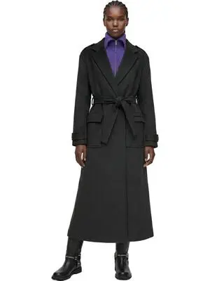 KL JEANS Wool-blend Wrap Coat - Tornado