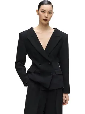 KARL LAGERFELD Karl Lagerfeld Wide Shoulder Blazer