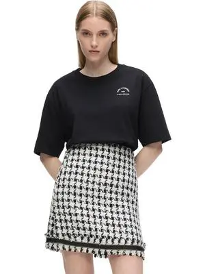 Karl Lagerfeld Rue St-guillaume Organic Cotton Oversized T-shirt - Black