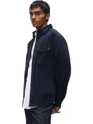 Karl Lagerfeld Corduroy Pocket Shirt - Peacoat
