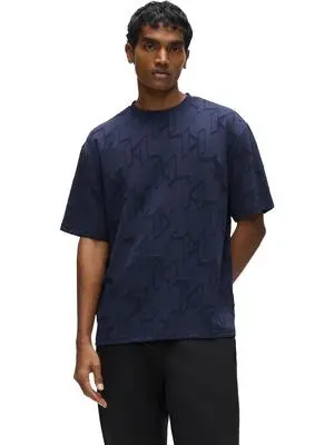Karl Lagerfeld All-over Monogram T-shirt - Peacoat