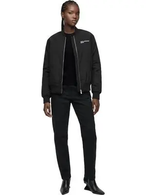 KL JEANS Reversible Faux-fur Bomber Jacket - Egret