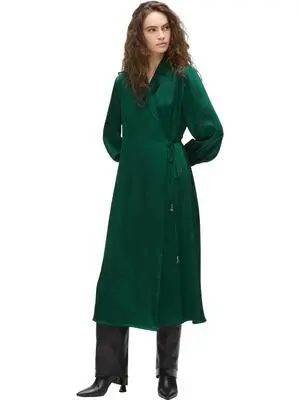 Karl Lagerfeld Satin-finish Wrap Dress - Garden