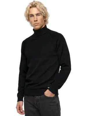 KL JEANS Jeans Lightweight Knit Rollneck Sweater - Black