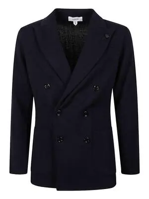 LARDINI LARDINI Double-Breasted Knit Jacket