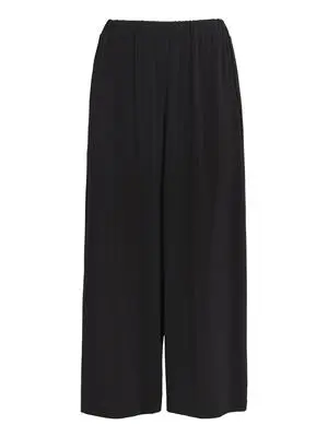 Issey Miyake Drape Jersey Cropped Trousers - Black