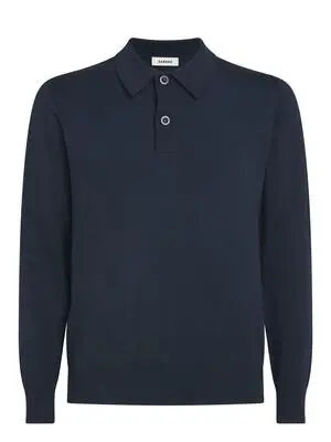 Sandro Long-sleeve Polo Shirt - Blue